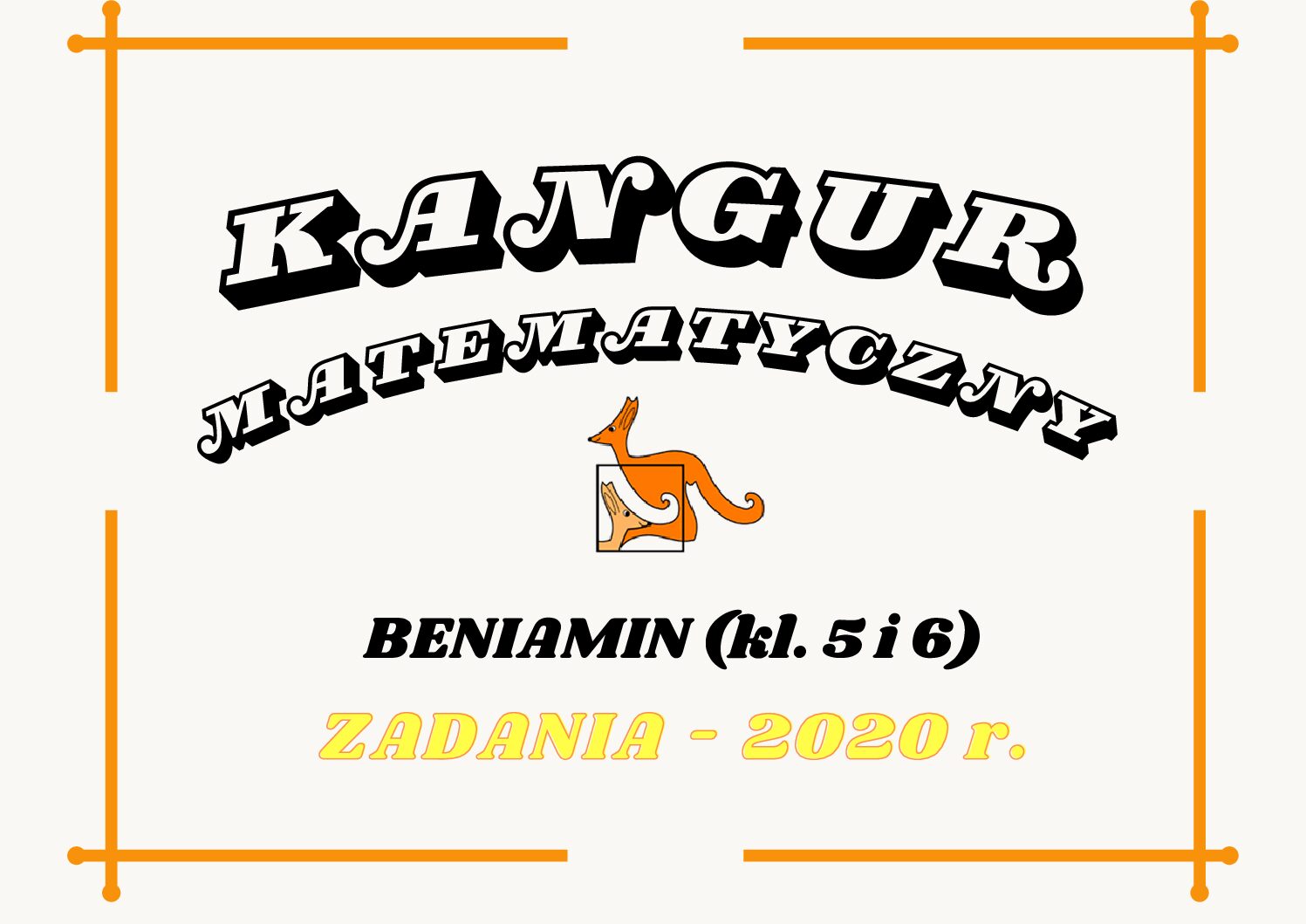 BENIAMIN (kl. 5 i 6) - 2020r. - Matematyka Da się lubić